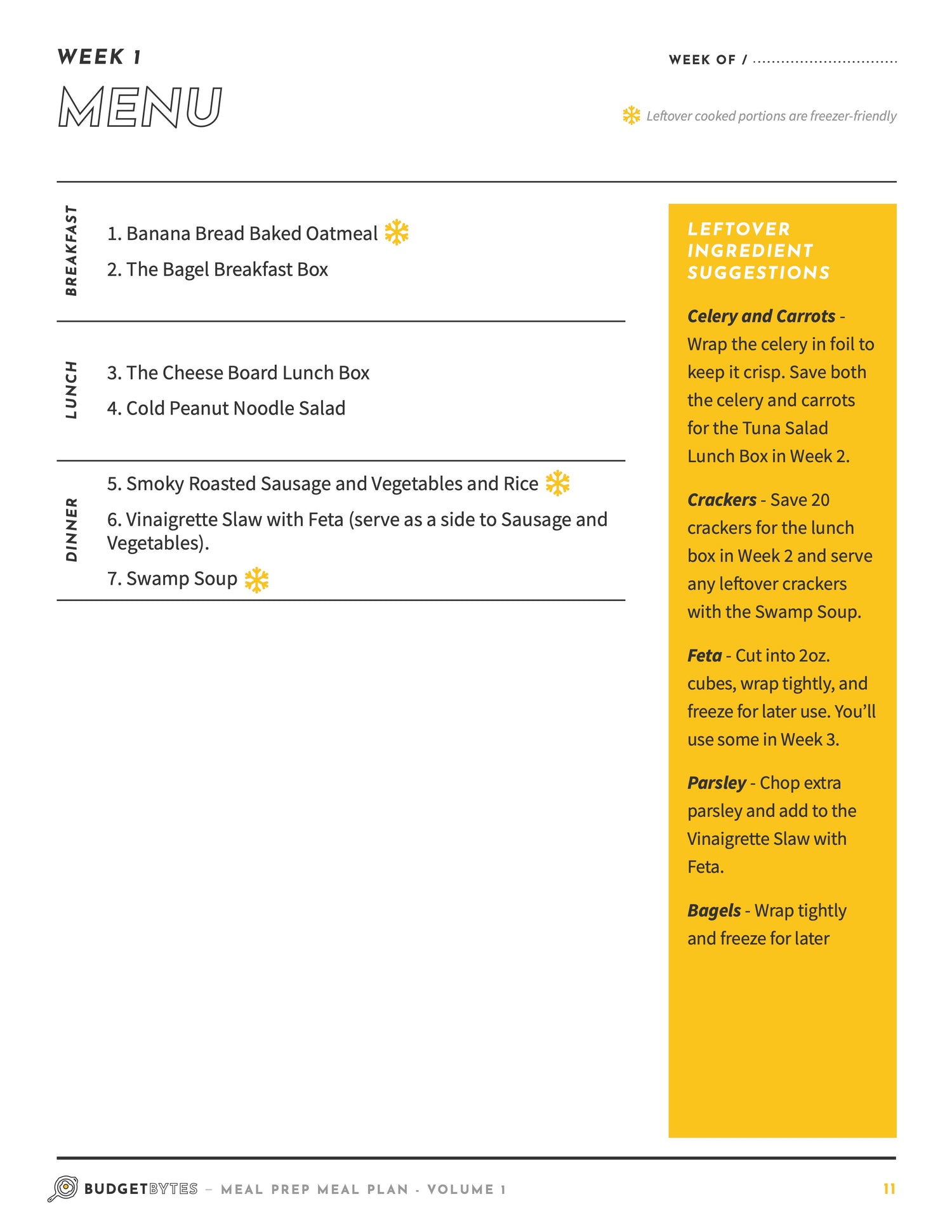 Meal Plans – Budget Bytes